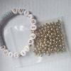 100pcs White Letter Beads, Bright Acrylic ABC Letter Name Bead Kit ...