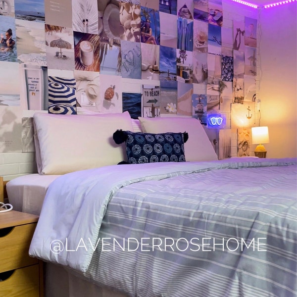 100 PCS Pink and Orange Preppy Poster Prints Pink Danish Wall Collage ...