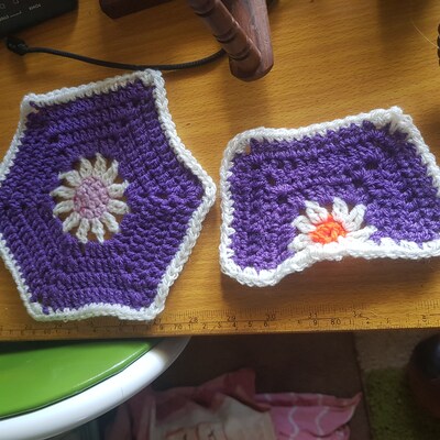 Hexadaisy Crochet Blanket Pattern US & UK Terms PDF Digital Download ...