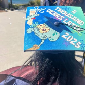 READY TO SHIP Funny Spongebob Glitter Grad Cap Topper | “on to the Next ...