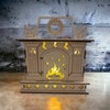 Christmas Fireplace Laser Cut File Candle Holder Lamp Night Light ...