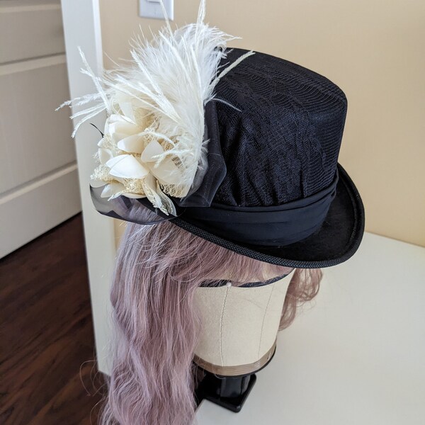 Victorian Hat Blue, Tea Party Hat Blue, Southern Hat, Somewhere in Time ...