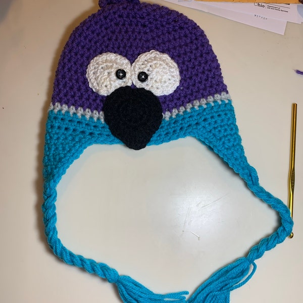 Crochet Pattern, Crochet Hat Pattern, Crochet Parrot Pattern, Crochet ...