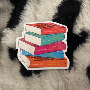 ACOTAR Book Stack Sticker Sarah J Maas Book Stack Sticker ACOMAF A ...