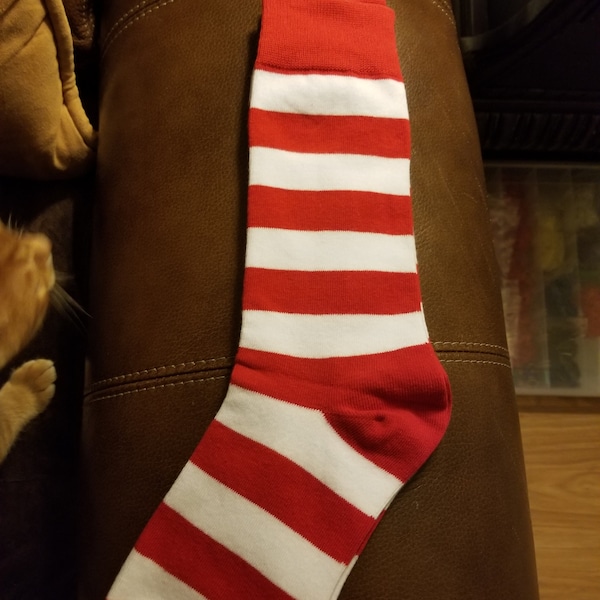 Men's Red With White Color Halloween Waldo Costume Ronald Mcdonald ...