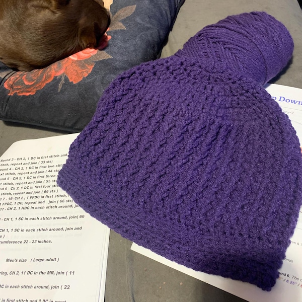 8 Sizes Crochet Hat PDF Pattern - Easy Hat Pattern - Crochet Beanie ...