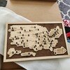 Haunted Locations Bucket List Map – Wooden Travel Tracker With Tokens ...