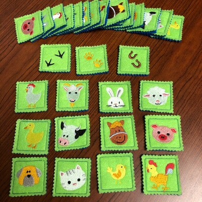 Memory Game farm Machine Embroidery Design in the Hoop Embroidery ITH ...