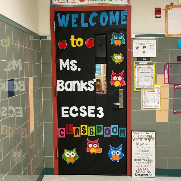 Welcome School Door Decoration Kit: Classroom Bulletin Board Letters - Etsy