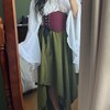 Renaissance Women's Cosplay 3-piece Burgundy Cincher Costume Medieval ...