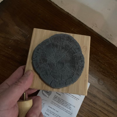 Tree Ring Pattern Rubber Stamp Wood Grain Texture Wood Log Design ...