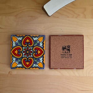 Green trebol Mexican Tile Coasters - Etsy