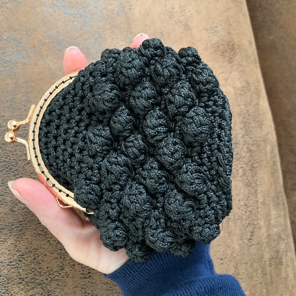Handmade Coin Purse With Bubbles, Knitted Coin Purse, Crochet Coin ...