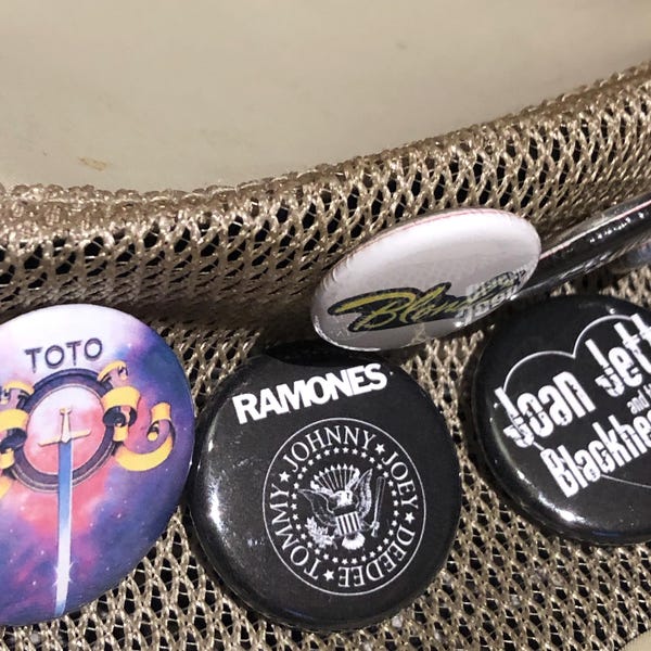 Vintage Rock Band Pinback Buttons, Punk, Alternative, Classic Rock - Etsy