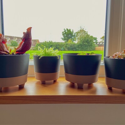 Pastel Coloured Rounded Cube Pot Planter Pot With Feet - Etsy