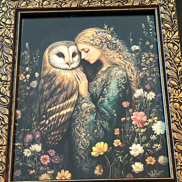 Octopus Mermaid Art Print - Sea Siren Poster, Underwater Fantasy Decor ...