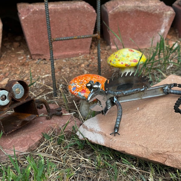 Wrench Saw Lizard Garden Recycled Art - Etsy