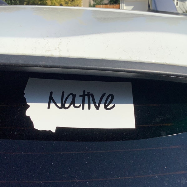 Montana Native Vinyl Sticker Car Window Door Bumper Decal Pride Home MT ...