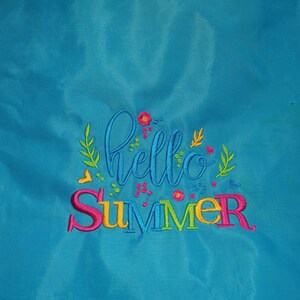 Hello Summer Machine Embroidery Design, 3 Sizes, Instant Download - Etsy