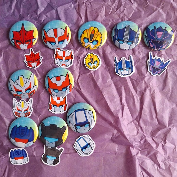 Transformers 1.25" Buttons Cartoon TFP Prime - Etsy
