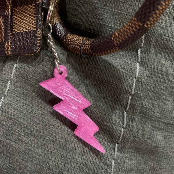 Lightning Bolt Keychain, Bolt Keychain, Symbol Keychain, Bolt Chain ...