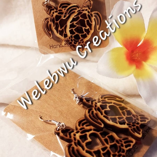 Turtle Earrings SVG File for Glowforge or Laser Cutter, Summer Beach ...