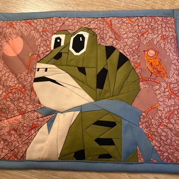 Portland Frog Resist Foundation Paper Piecing Pattern FPP Pattern - Etsy