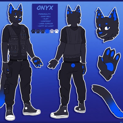 Custom Fursona Reference Sheet Custom Fursuit Character Ref Sheet ...