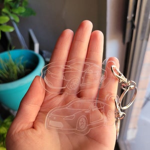 Custom Car Acrylic Keychain | Etsy