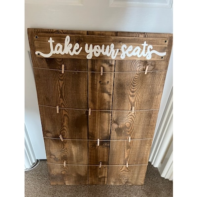 PERSONALISED Wedding Table Plan Rustic Wooden Table Plan Board Wedding ...