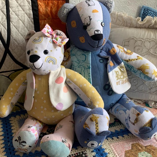 Memory Bear Pattern + Sewing Tutorial MEGA BUNDLE 6 Sizes - Etsy