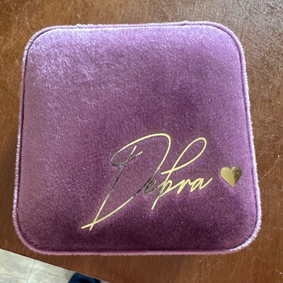 Italian Velvet Personalized Jewelry Box Christmas & Holiday - Etsy