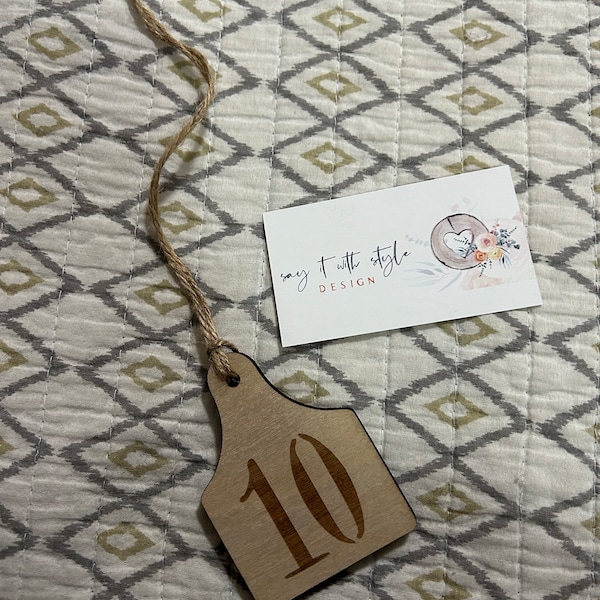 Rustic Wooden Cattle Tag Table Numbers: Farmhouse Wedding Decor - Etsy