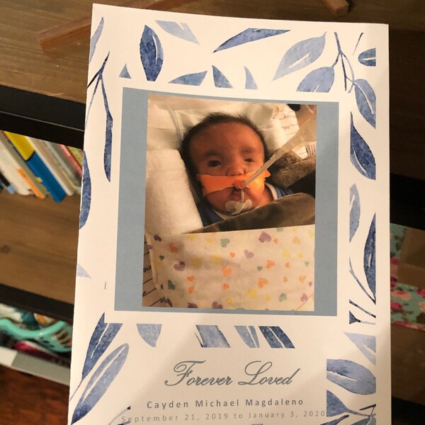 Editable Funeral Service Program Template for Baby or Child • INSTANT ...