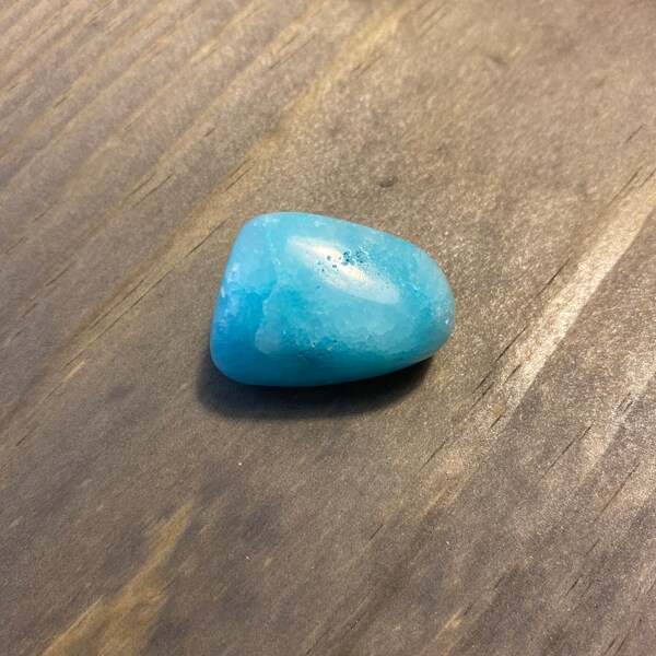 Blue Aragonite Tumbled Stone: Dyed Crystal of Hope - Etsy