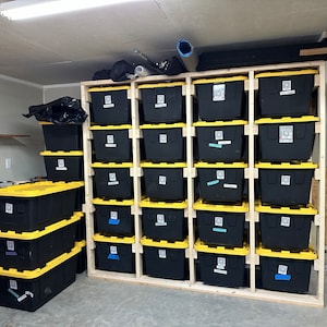Garage Storage Rack Plans, Trendy Garage Storage Bin, Tote Storage ...