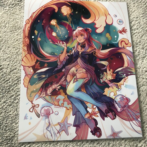 Genshin Impact Kokomi Print 11x14" - Etsy