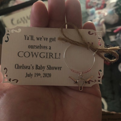 1 to 50 Cowboy Themed and Cowgirl Themed Wine Charm Favors for Baby ...