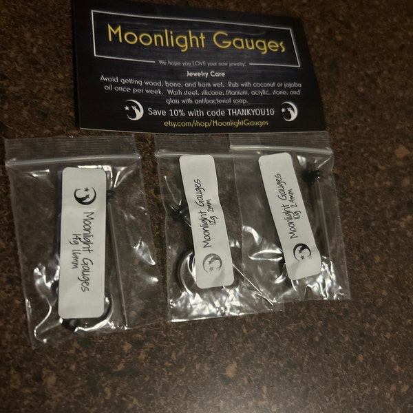 Steel Septum Stretching Kit Choose 3 Sizes Pincher Taper Horseshoe Nose ...