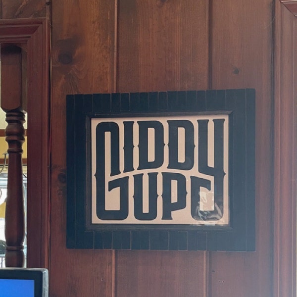 Giddy up Typography Art Print, Western Wall Decor, Southwestern Wall ...