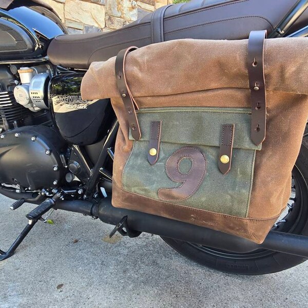 Waxed Canvas Saddlebag for Super73 Waterproof Motorcycle Bag Bicycle ...