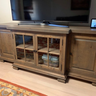 Wood Panel Sideboard, Cremone Bolt, Buffet, Handmade, Console, Rustic ...