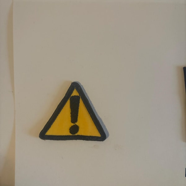 Small, Warning Sign Patch! Custom Made! - Etsy