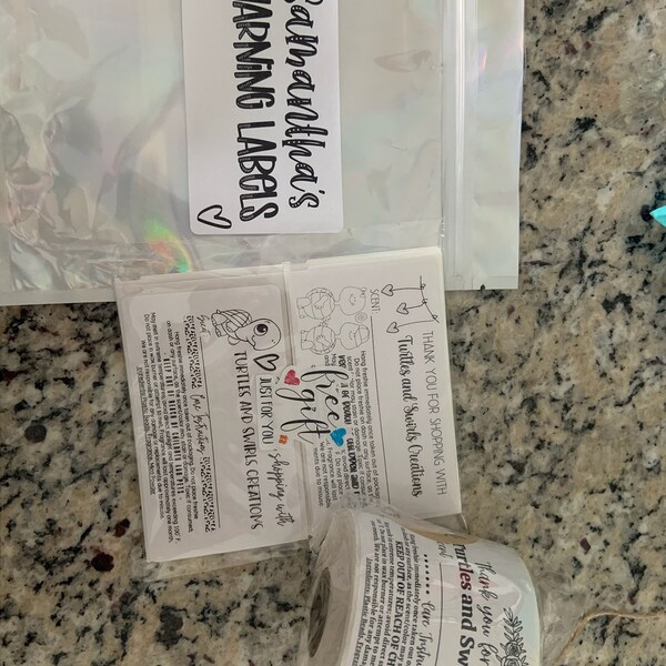 ROLL OF 250 - Large Car Freshie Warning Labels, Custom Warning Labels ...