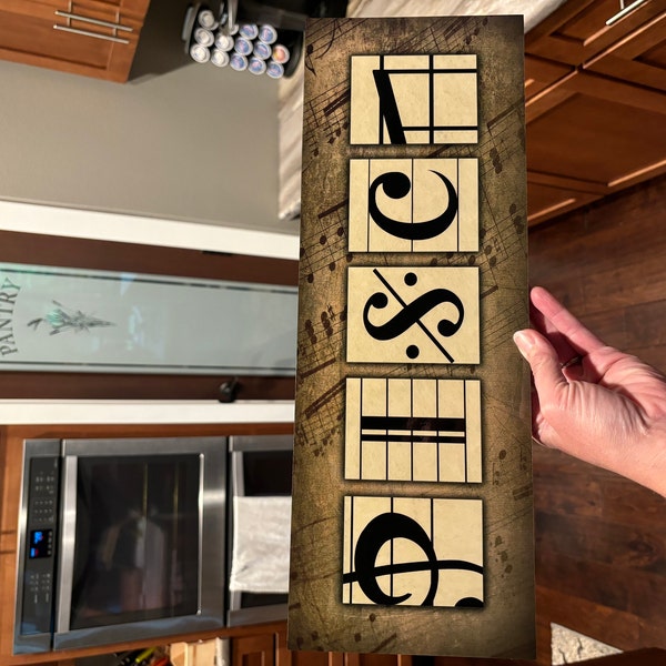 Music Name Art | Personalized Gift for the Musician | Music Decor and ...