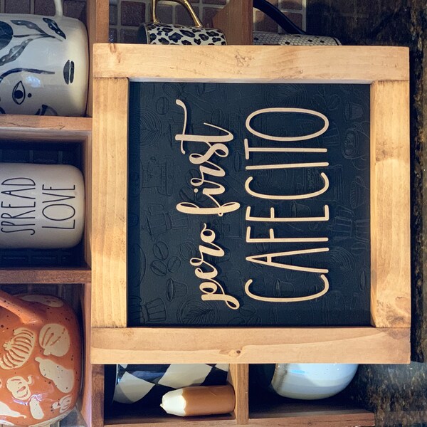 Wooden Cafecito Signs | Cafecito | Coffee Lover | Coffee Bar | Coffee ...