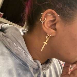 Skull Earrings CBR // Sterling Silver, Stainless Steel, Earring ...