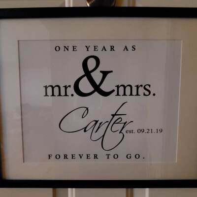 One Year Anniversary Printable Sign - Etsy