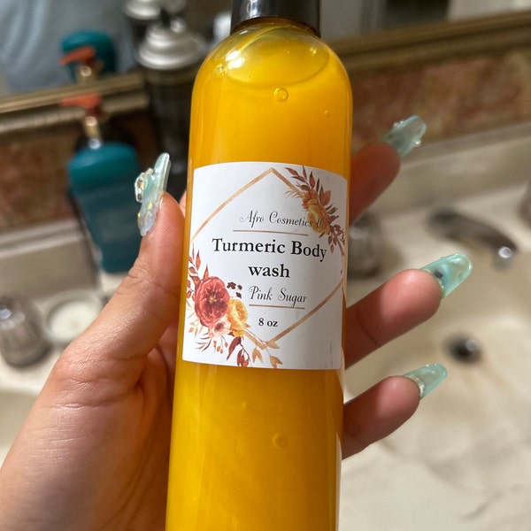 Turmeric Body Wash, Shower Gel, Natural Shampoo, Turmeric Kojic Soap ...