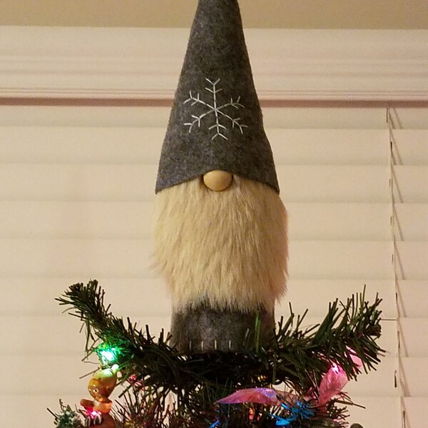 Gnome Christmas Tree Topper - Etsy